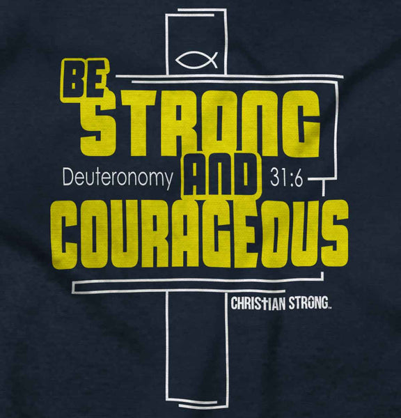 Strong and Courageou Pullover Hooded Sweatshirt | – Christian Strong