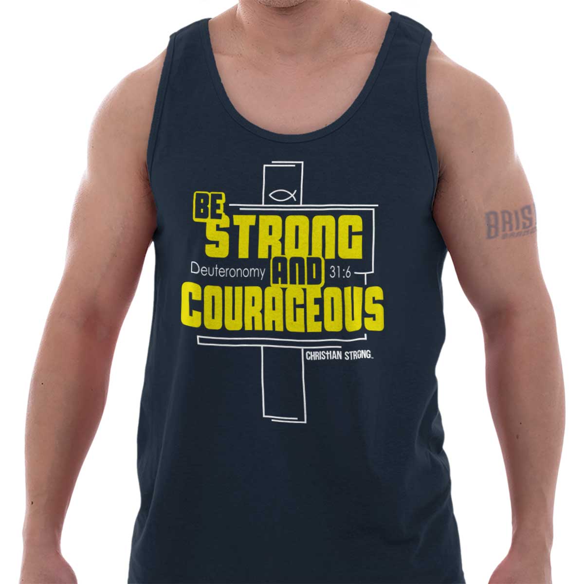 Strong and Courageou Tank Top Ultra Cotton | – Christian Strong