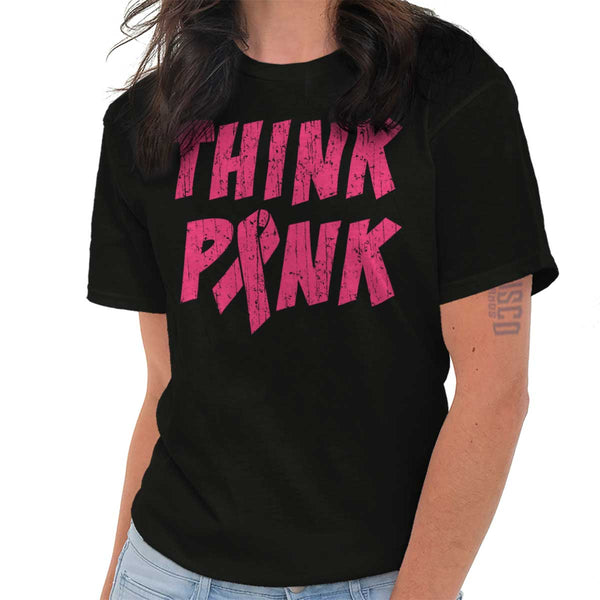 Think Pink Heavy Cotton Tee | – Christian Strong