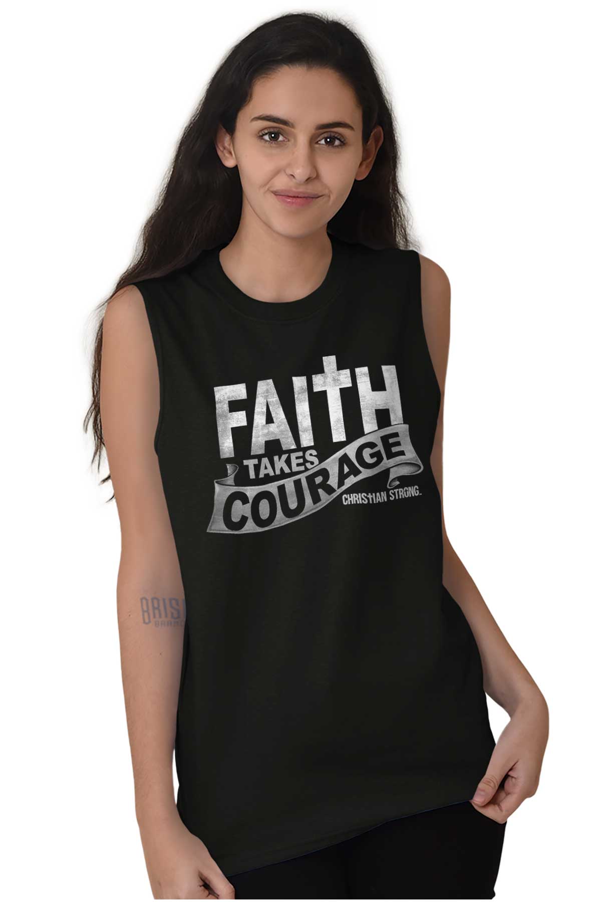 Faith Takes Courage Sleeveless Tee | – Christian Strong