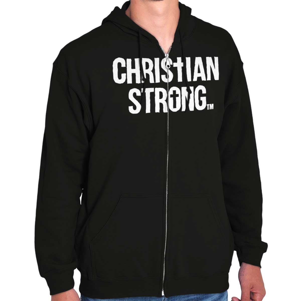 Christian Strong Full Zip Hooded Sweatshirt