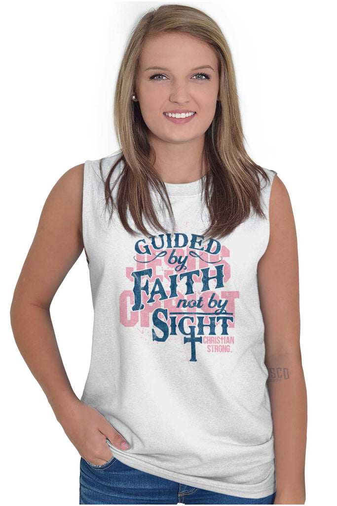 Not By Sight Sleeveless Tee | – Christian Strong