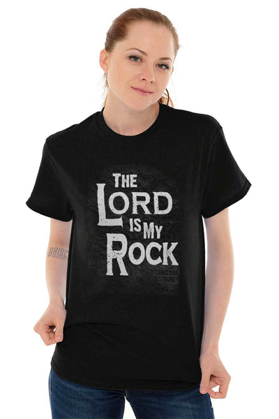 Lord Is My Rock Heavy Cotton Tee | – Christian Strong