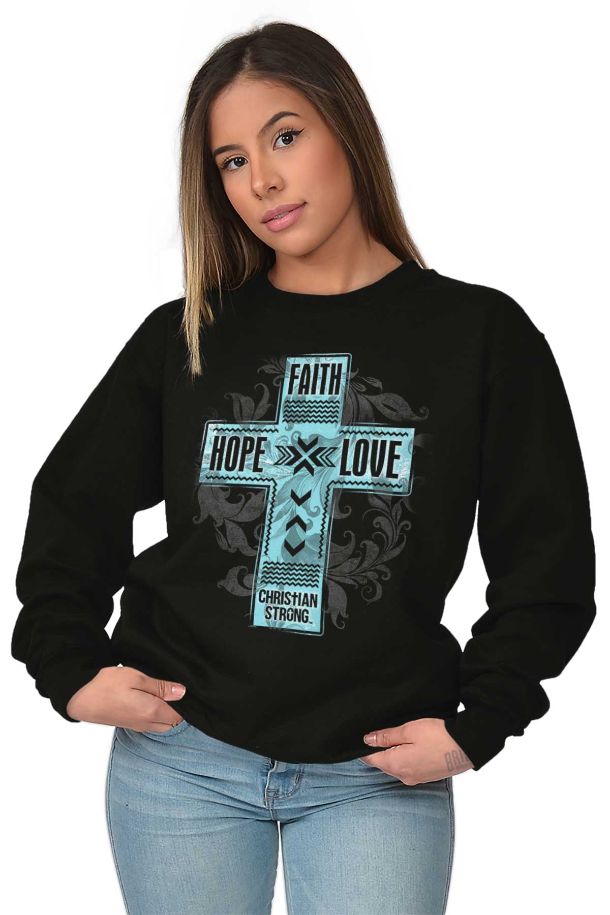 Faith Hope Love Sweatshirt | – Christian Strong