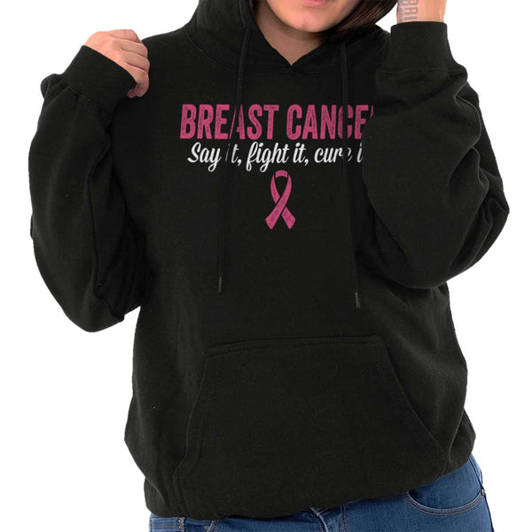 Fight Cure Breast Cancer Pullover Hooded Sweatshirt | – Christian Strong