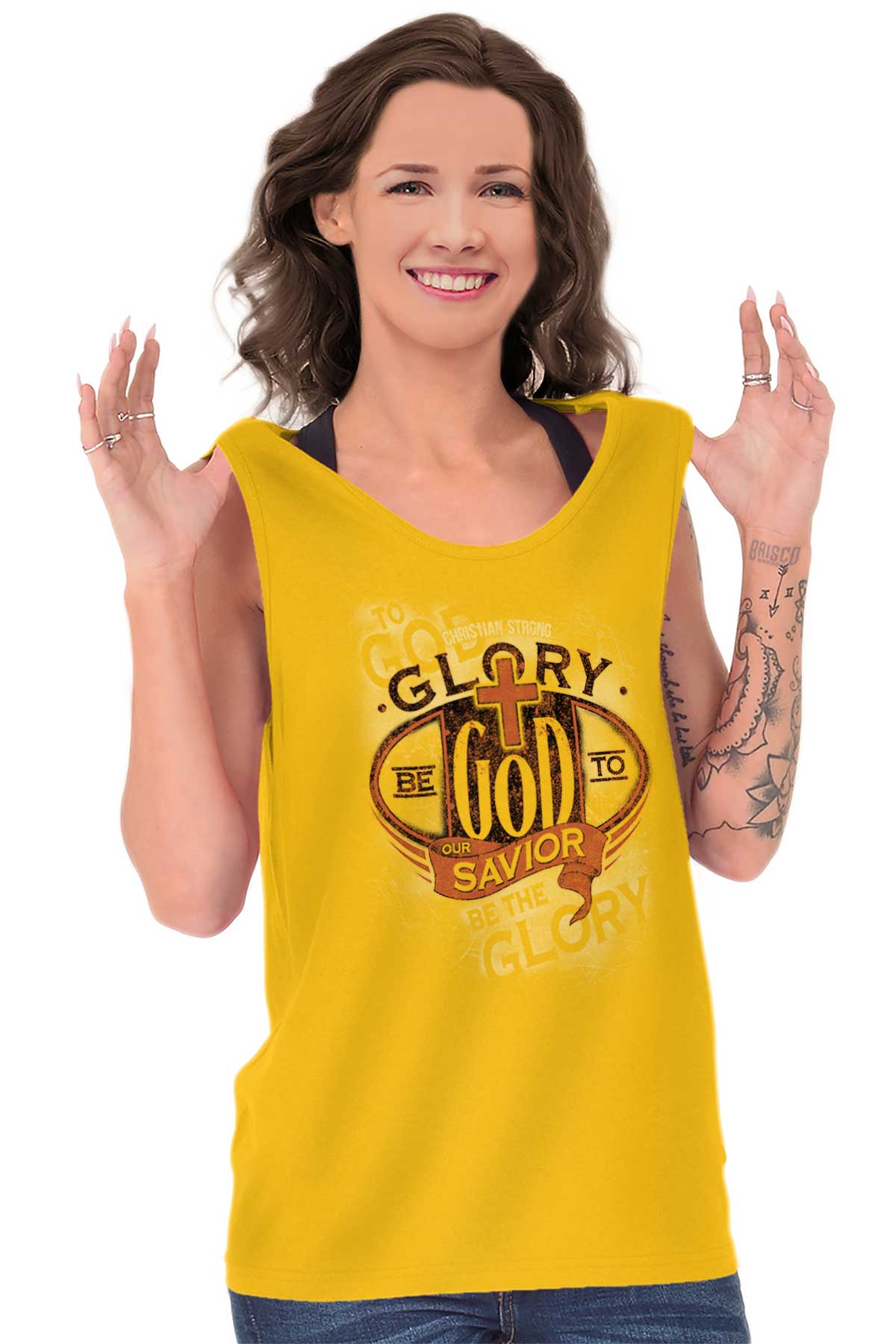 Glory to God Christian Tank Top Christian Strong