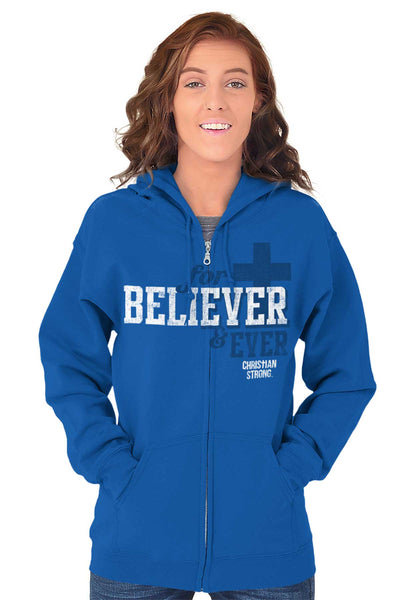 Believer Full Zip Hooded Sweatshirt | – Christian Strong