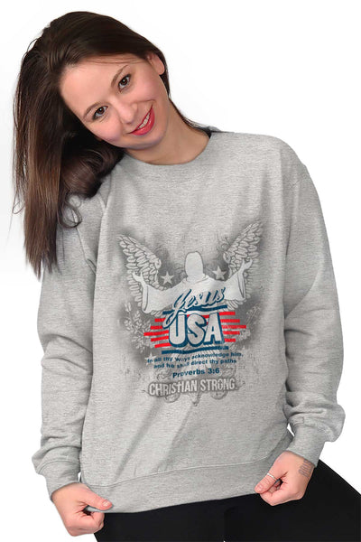 Jesus USA Sweatshirt | – Christian Strong
