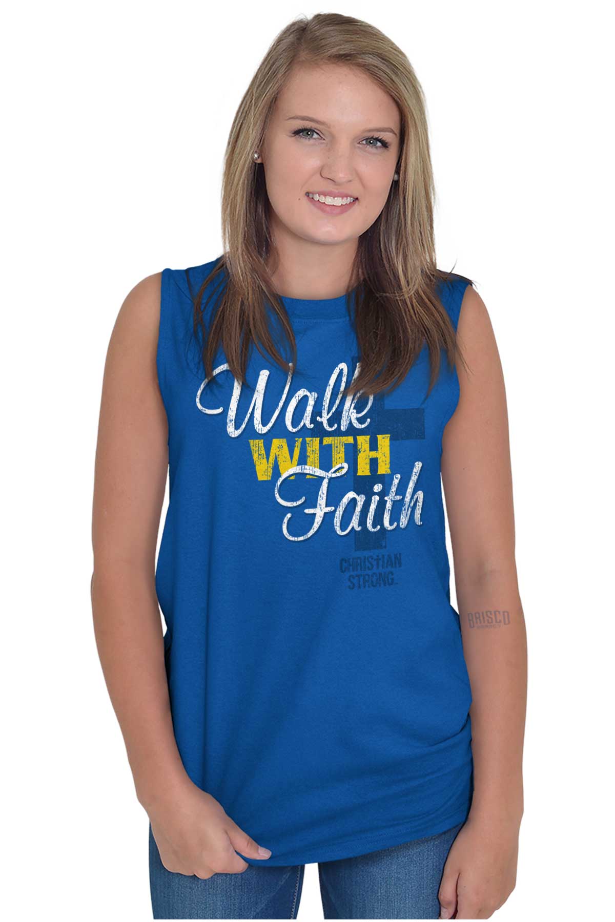 Walk With Faith Sleeveless Tee | – Christian Strong