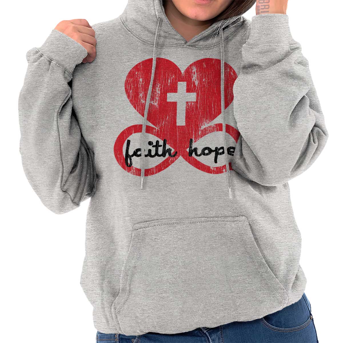 Faith Hope Pullover Hooded Sweatshirt | – Christian Strong