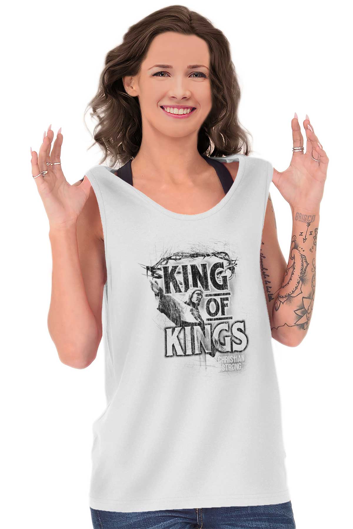 Christ King of Kings Tank Top Ultra Cotton | – Christian Strong