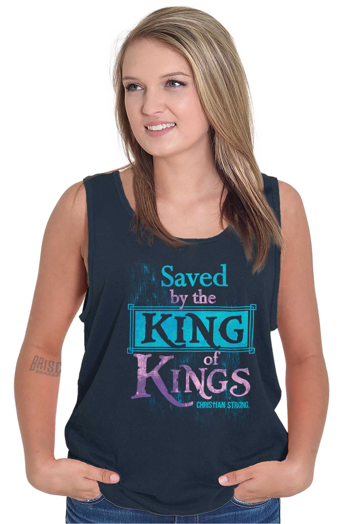 Saved by King of Kin Tank Top Ultra Cotton | – Christian Strong