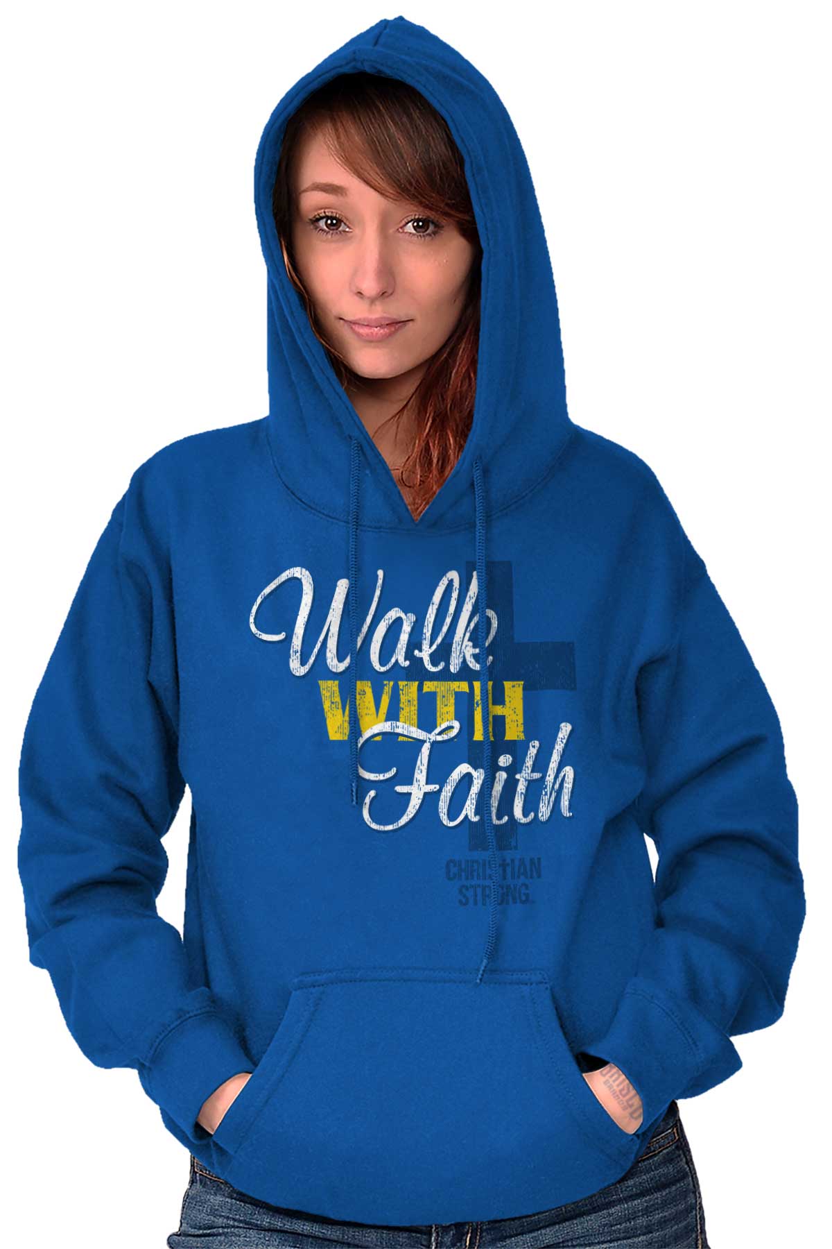 Walk With Faith Pullover Hooded Sweatshirt | – Christian Strong